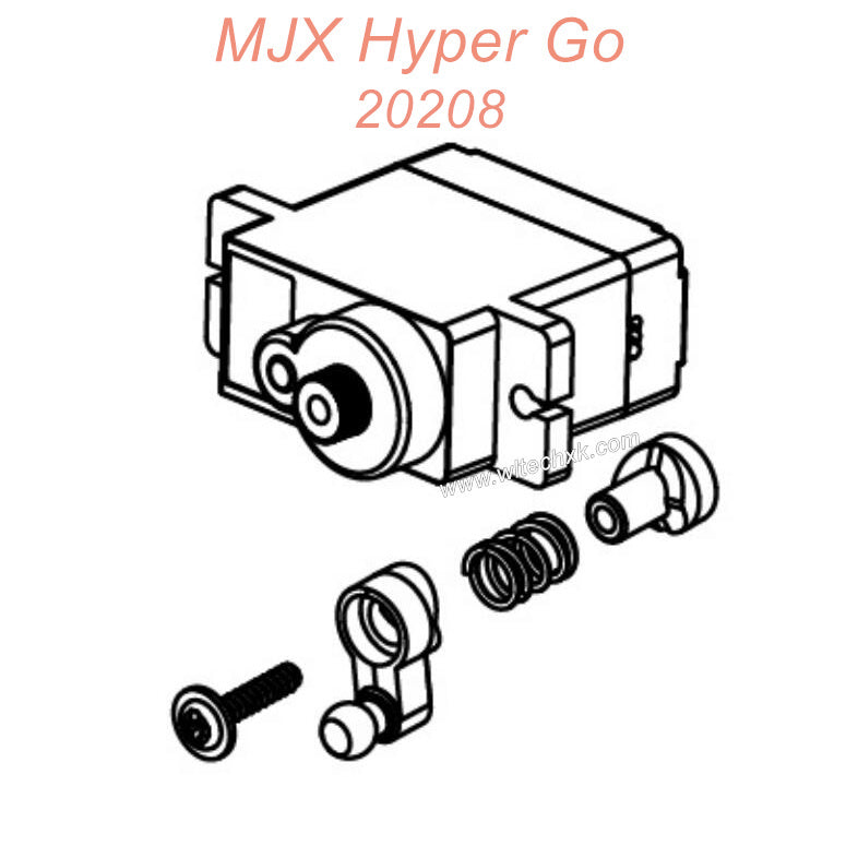 PS17A MJX Hyper Go 20208 1/20 RC CAR Original Parts Servo Assembly – WLTech XK